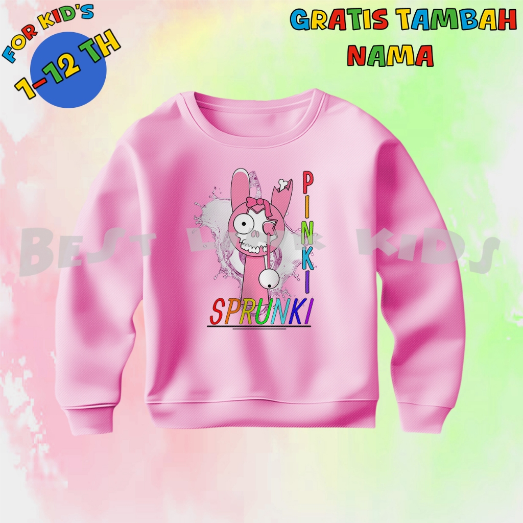 Jual Sweater Anak Costum Sprunki Pinki Crewneck Anak Sprunki Pinki ...