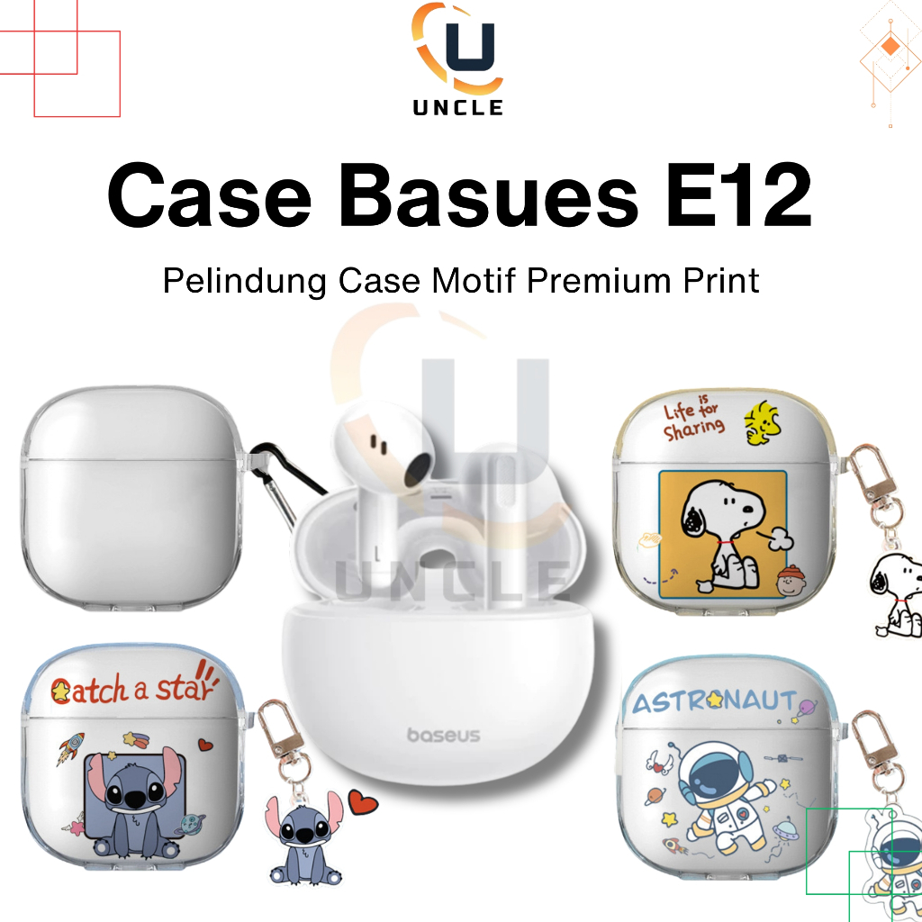 Jual Case Baseus E12 Kartun Lucu Casing Earphone TWS Pelindung Cover ...
