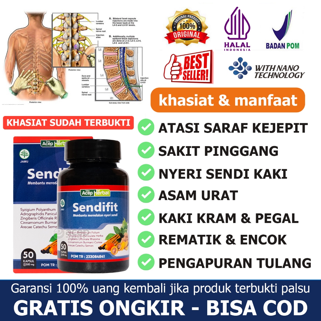 Jual Obat Saraf Kejepit Terjepit Sakit Pinggang Rematik Obat Syaraf ...
