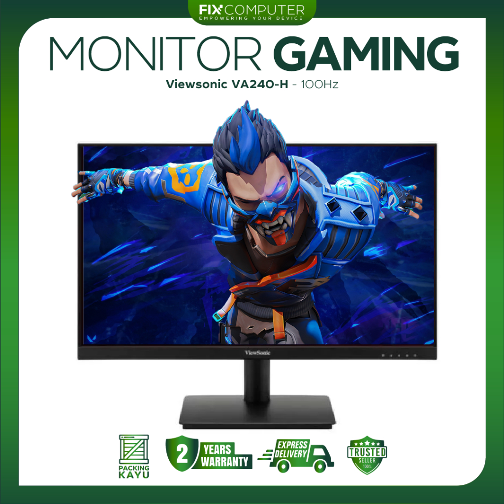 Jual Monitor LED ViewSonic VA240-H 24” IPS Full HD 1080P 100hz 1ms VGA ...
