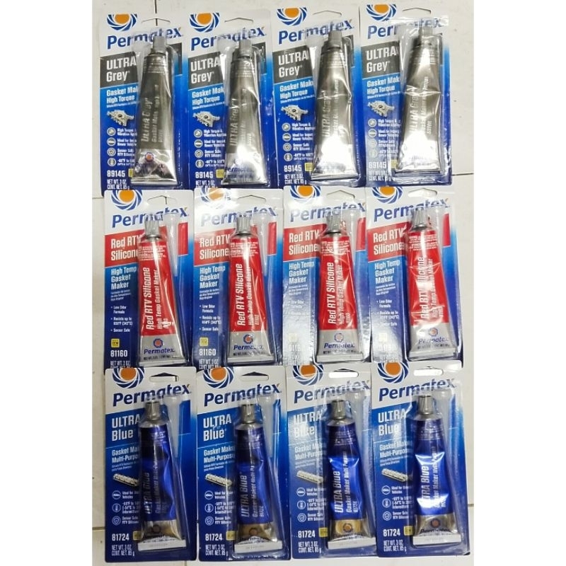 Jual Lem Permatex blue Permatex Red RTV Silicone lem Silicone gasket ...