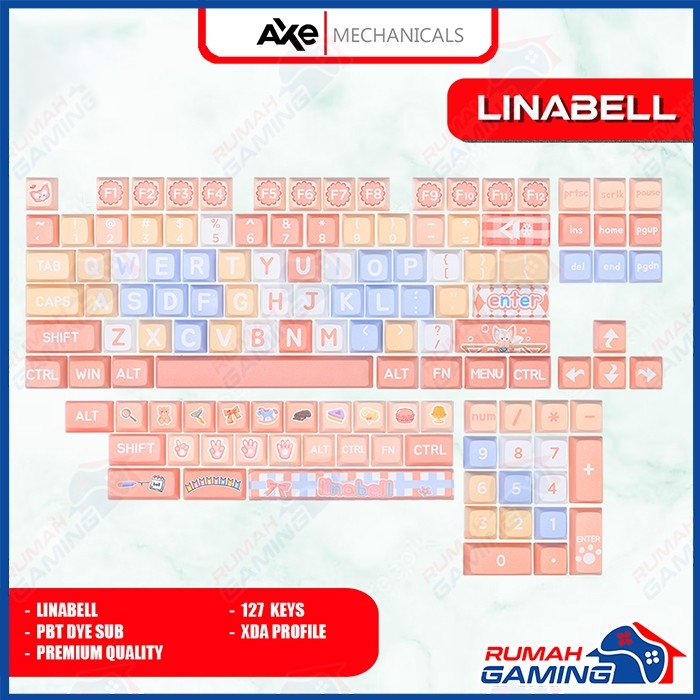 Jual AXE MECHANICALS - XDA - Linabell - PBT - Dye Sub - Keycap ...