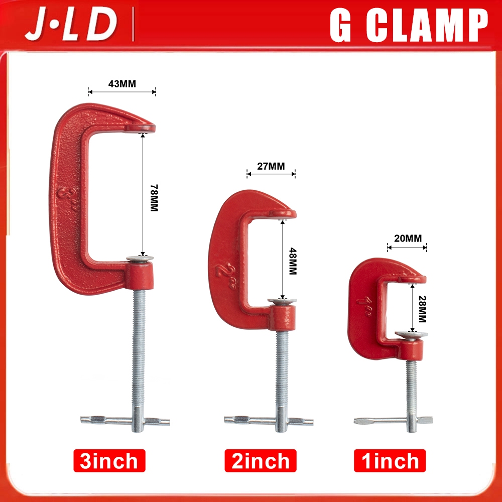 Jual JLD Klem C Set 3 Pcs / Clamp Klem C / Penjepit Catok Kayu 1-3 Inch ...