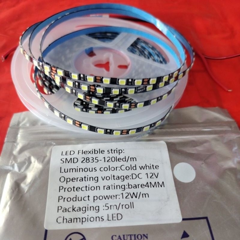 Jual lampu LED strip 4mm 12V warna cool white | Shopee Indonesia
