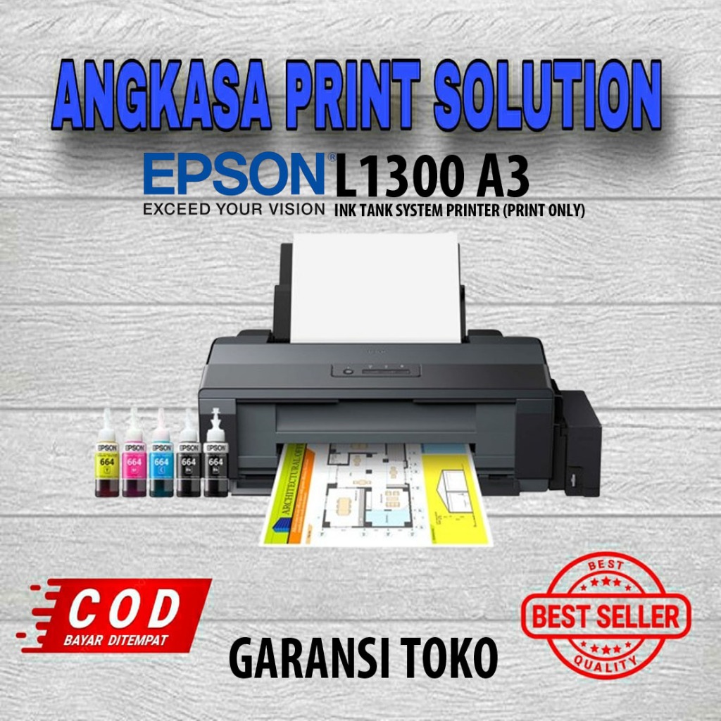 Jual Printer Epson L1300 A3 Printer Epson L 1300 A3 A3+ Berkualitas Dan Bergaransi | Shopee ...