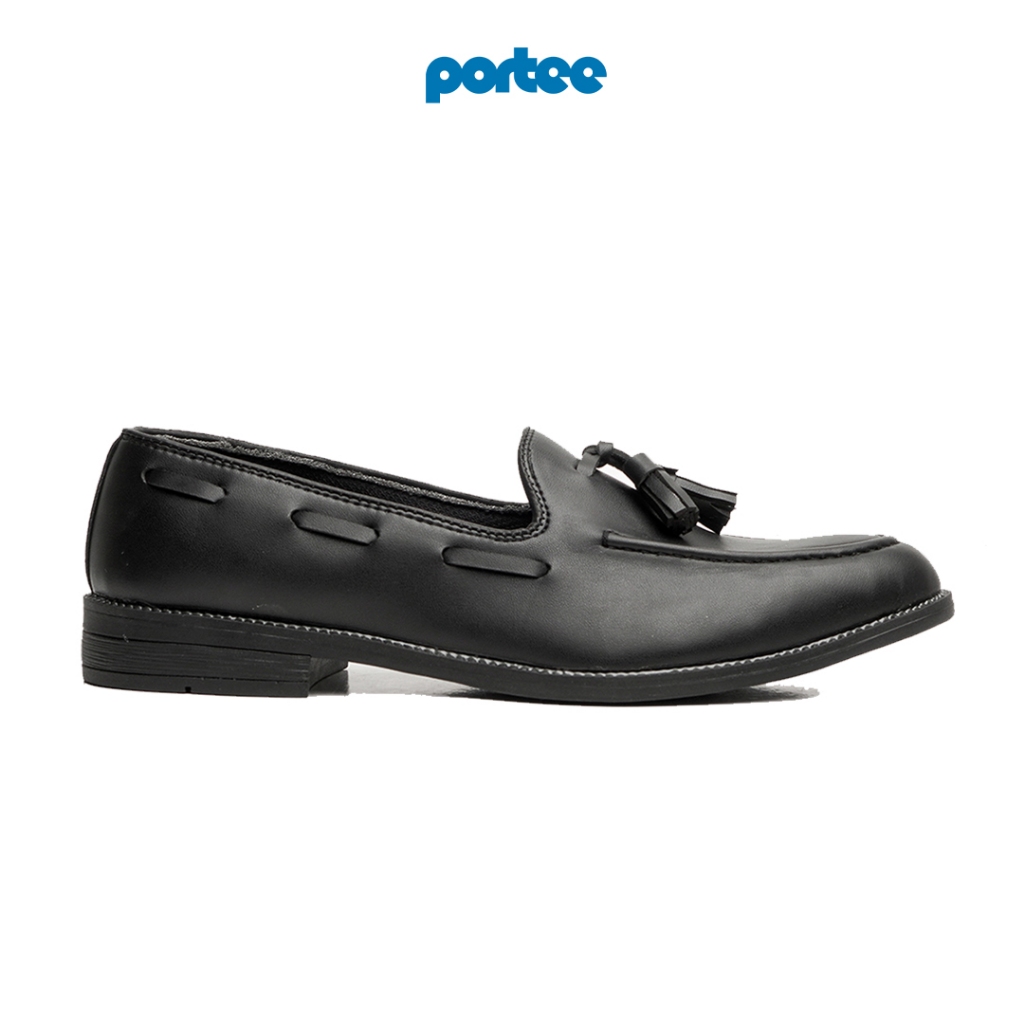 Jual Sepatu Pantofel Pria Portee Loafers Slippers Hitam - Sepatu Formal ...