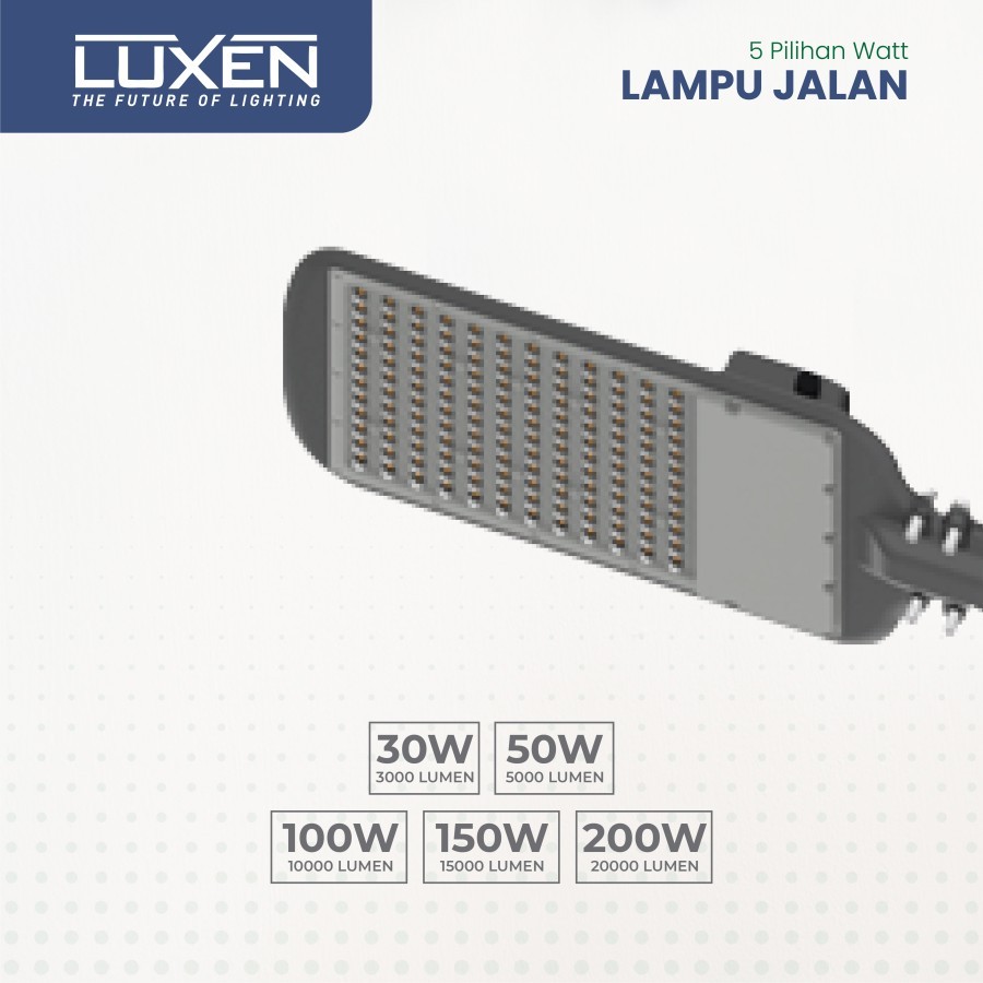 Jual Luxen Lampu Jalan LED PJU 100 Watt Cahaya Putih | Shopee Indonesia