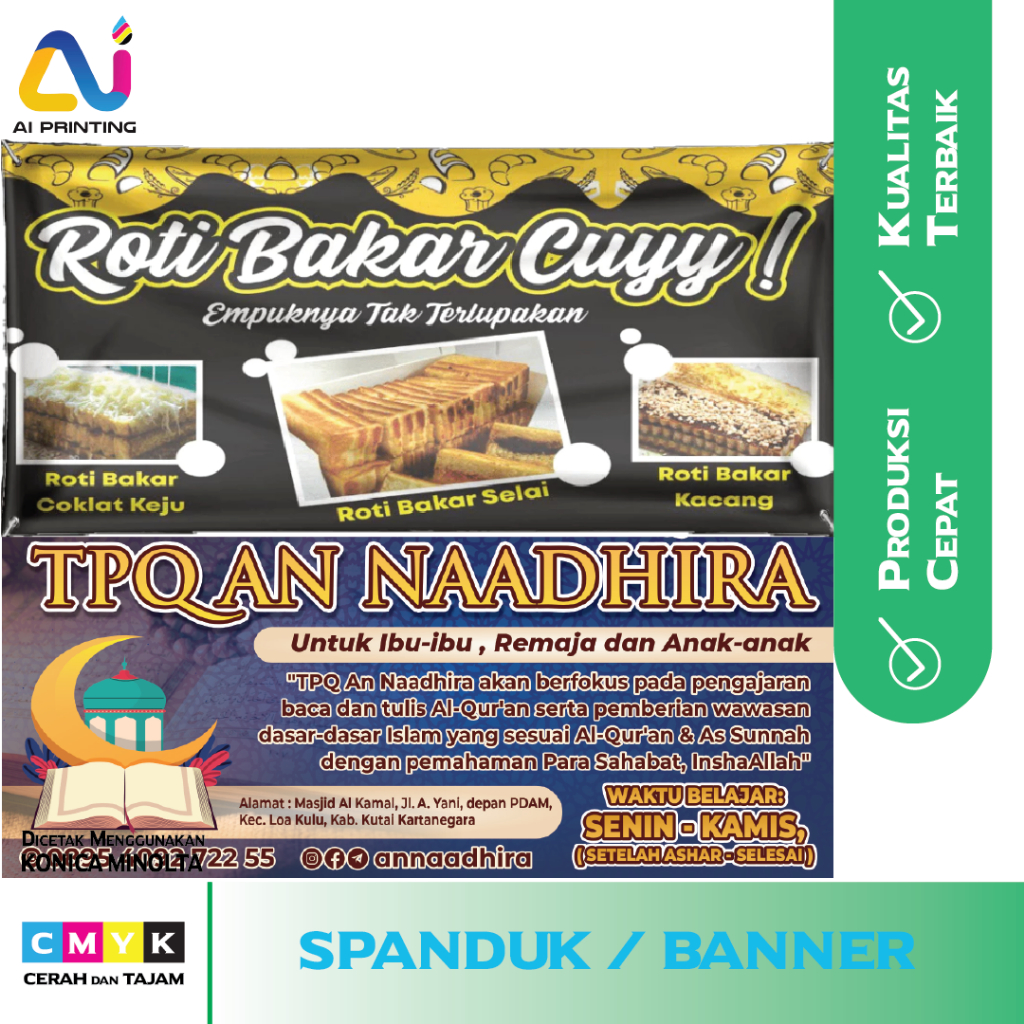 Jual GRATIS DESAIN-CETAK SPANDUK / BANNER / BALIHO MURAH FLEXI 280 GSM ...