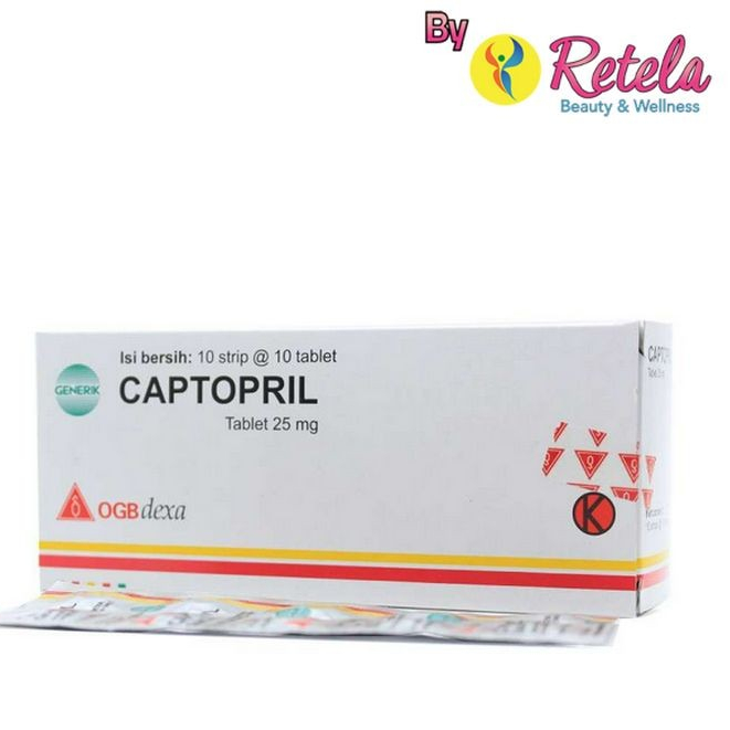 Jual CAPTOPRIL 25MG 1 STRIP 10 TABLET (Gen-Dexa) | Shopee Indonesia