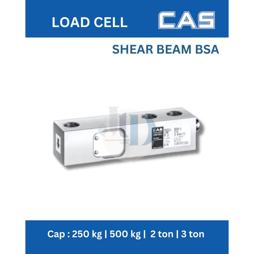 Jual Load Cell CAS Shear Beam BSA Cap 250kg - 5ton Loadcell CAS BSA [Juragan Timbangan Digital ...