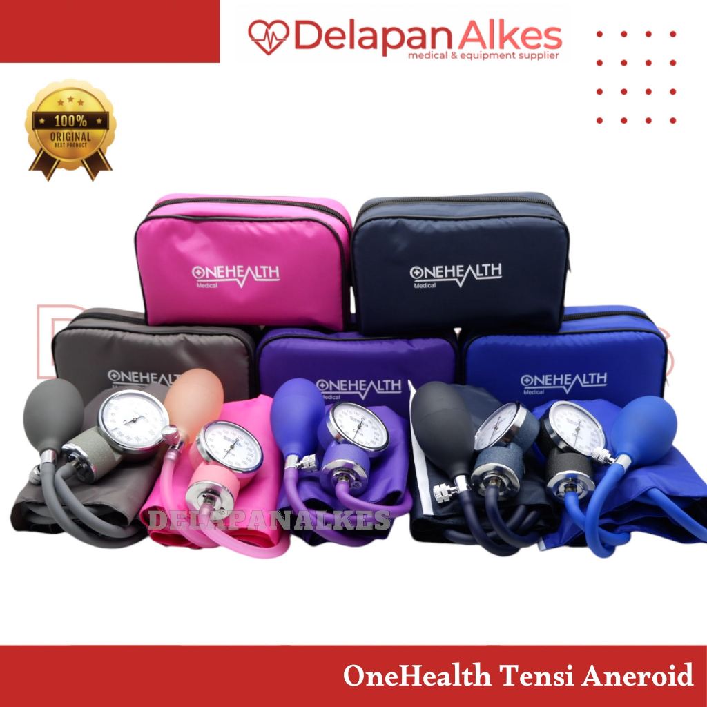 Jual OneHealth Tensimeter Aneroid HS-20A Tensi Manual Jarum Sphygmomanometer + Tas Penyimpanan ...