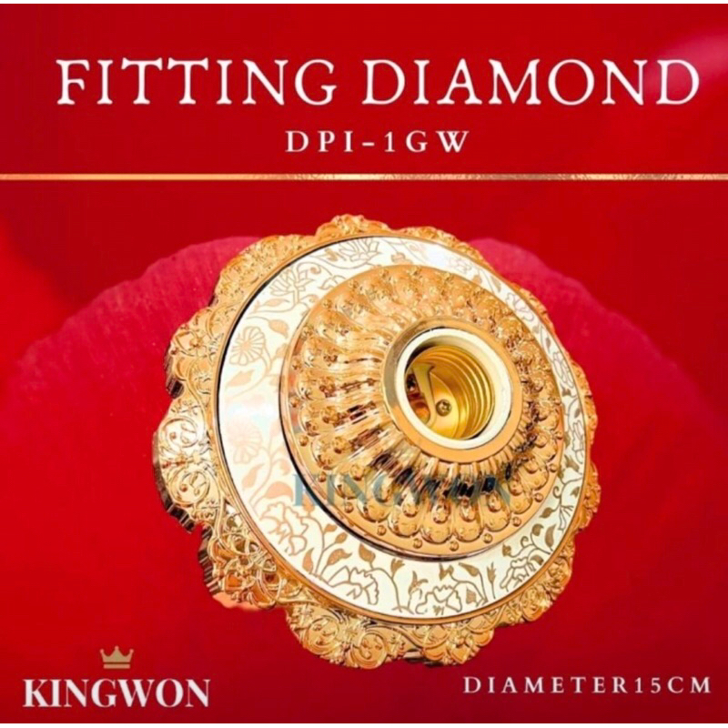 Jual FITTING LAMPU PLAFON HIAS DIAMOND DPI 1 GW KINGWON FITTING LAMPU ...