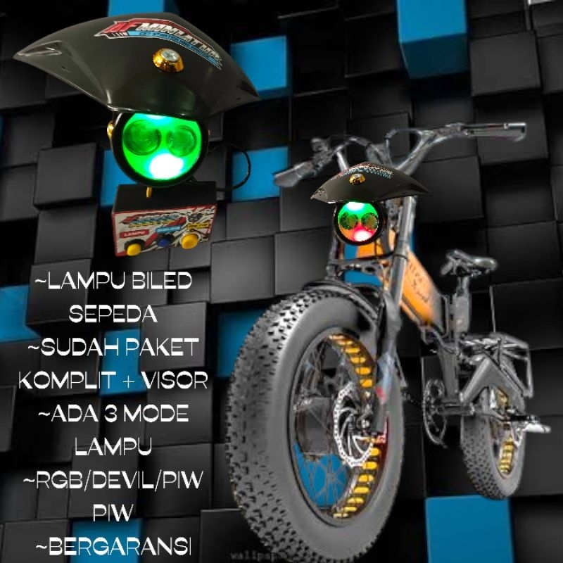 Jual lampu led sepeda/lampu variasi sepeda/lampu piw piw/lampu depan sepeda | Shopee Indonesia