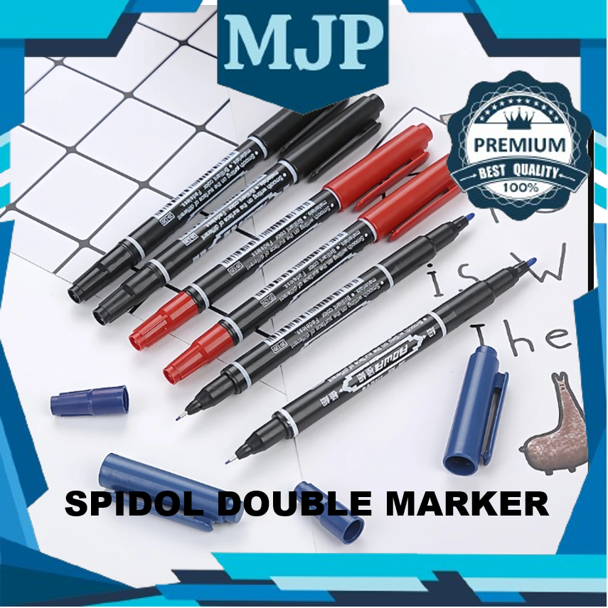 Jual Spidol Double Marker /Spidol 2 Sisi / Spidol Marker / Marker ...