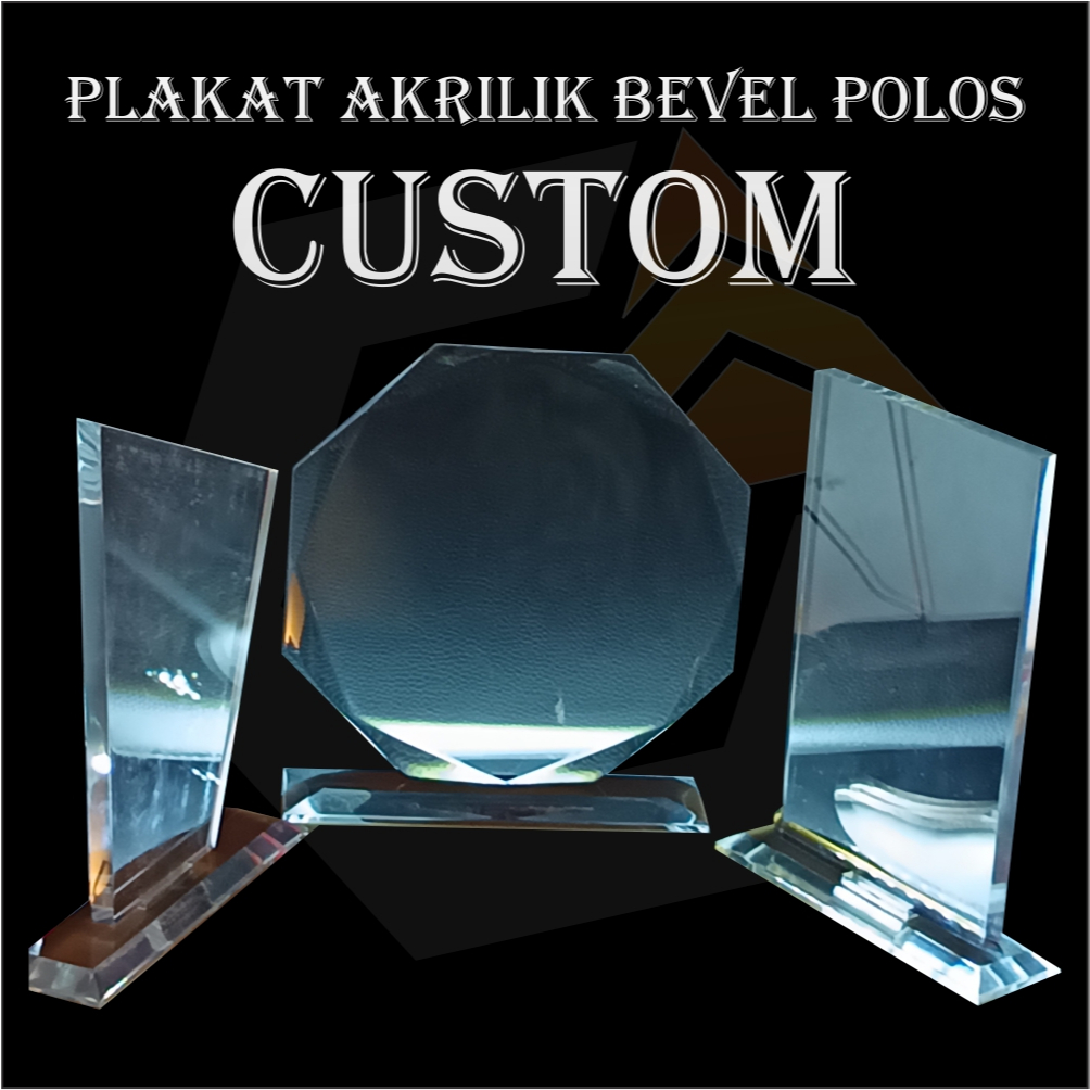 Jual Bahan Plakat Bevel Akrilik polos 8mm Plakat Kristal | Shopee Indonesia