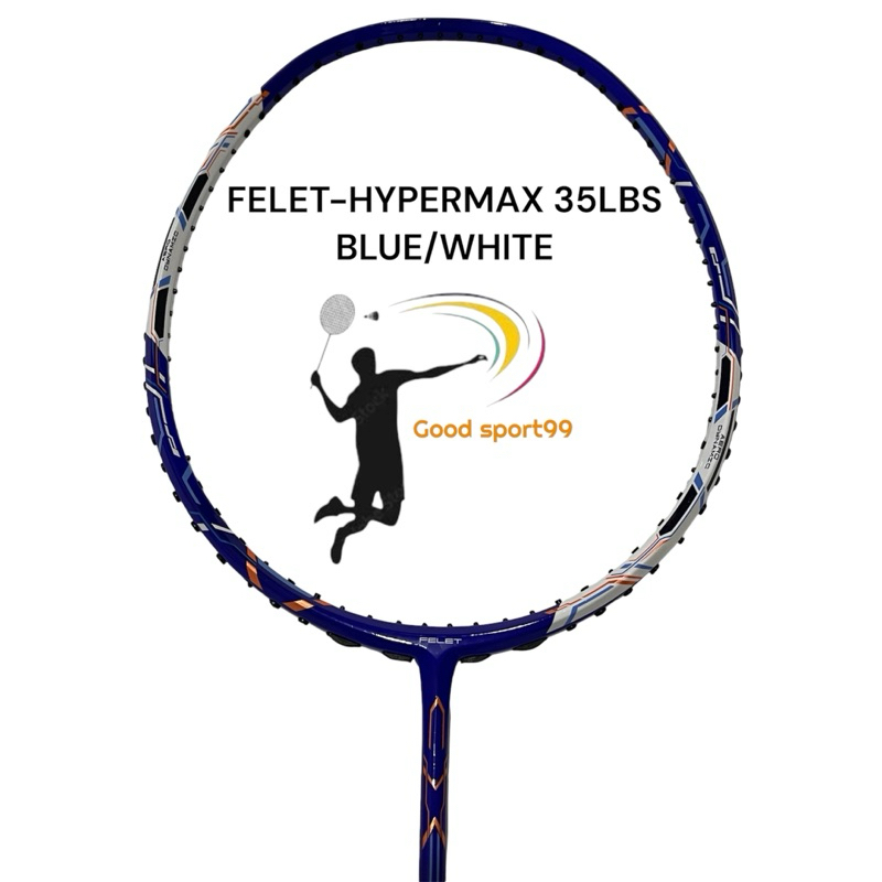 Jual RAKET BADMINTON FELET HYPERMAX 35 LBS BLUE / WHITE ORIGINAL ...