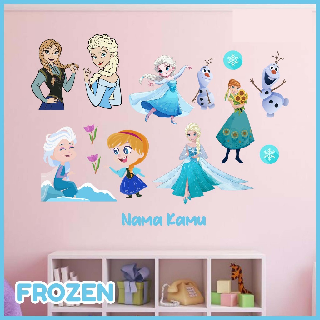 Jual KAKAKU PROJECT- Stiker Dinding Custom Nama Karakter Frozen New ...