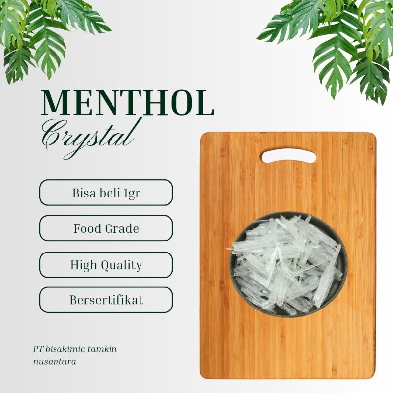Jual Menthol Crystal - Peppermint camphor - mint crystal food grade ...