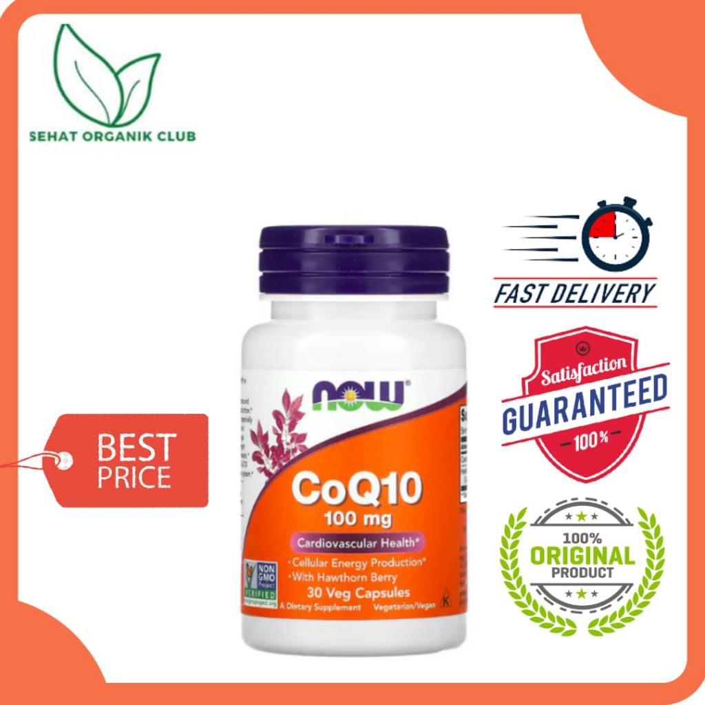Jual Now Foods Coq10 100 mg 30 Veg Caps | Shopee Indonesia