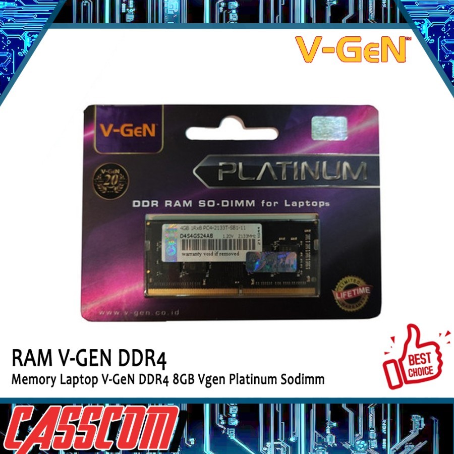 Jual Memory Laptop V-GeN DDR4 8GB Vgen Platinum Sodimm | Shopee Indonesia