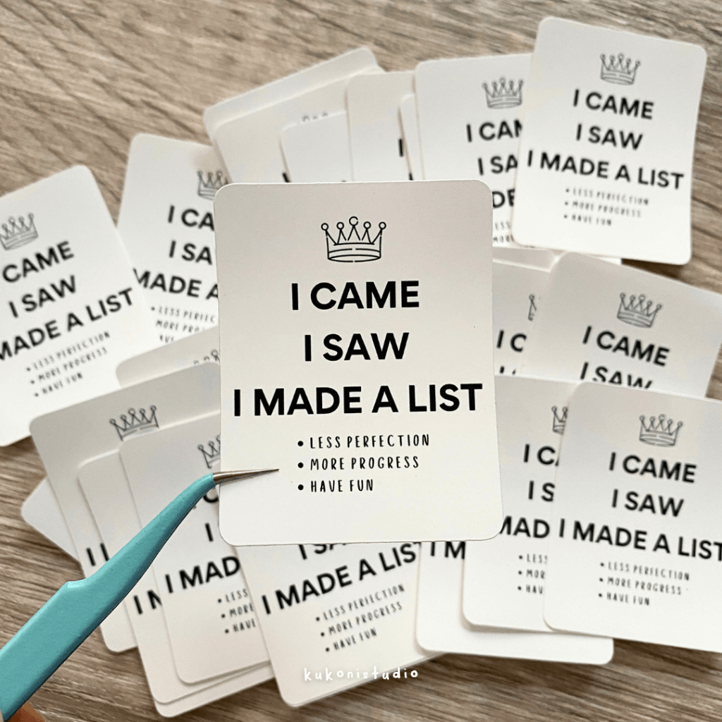 Jual Vinyl Sticker: I Came I Saw I Made a List | Kukoni Studio | Shopee ...