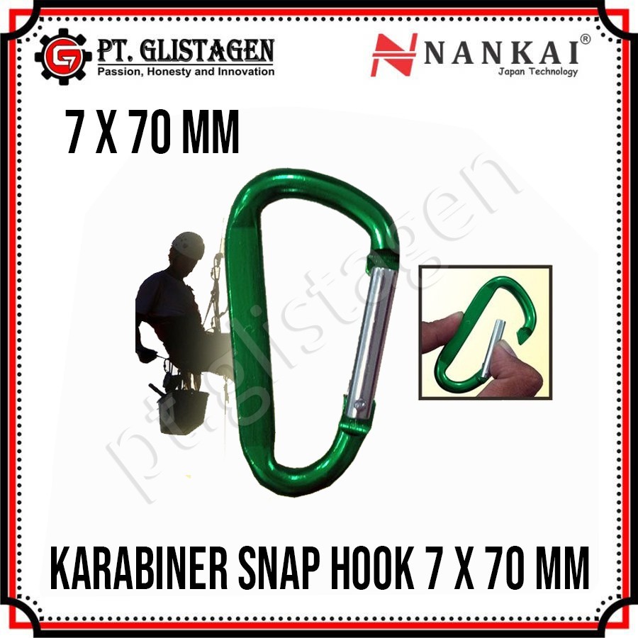 Jual Snap Hook Pengunci 7 x 70MM Karabiner Carabiner Lock | Shopee ...
