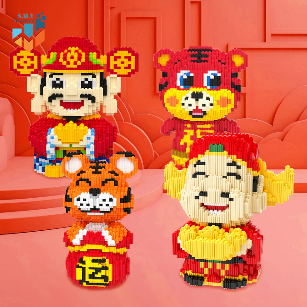 Jual SMY Toystown Nano Blocks Caishen & Fortune Cat 8666 3D Model ...