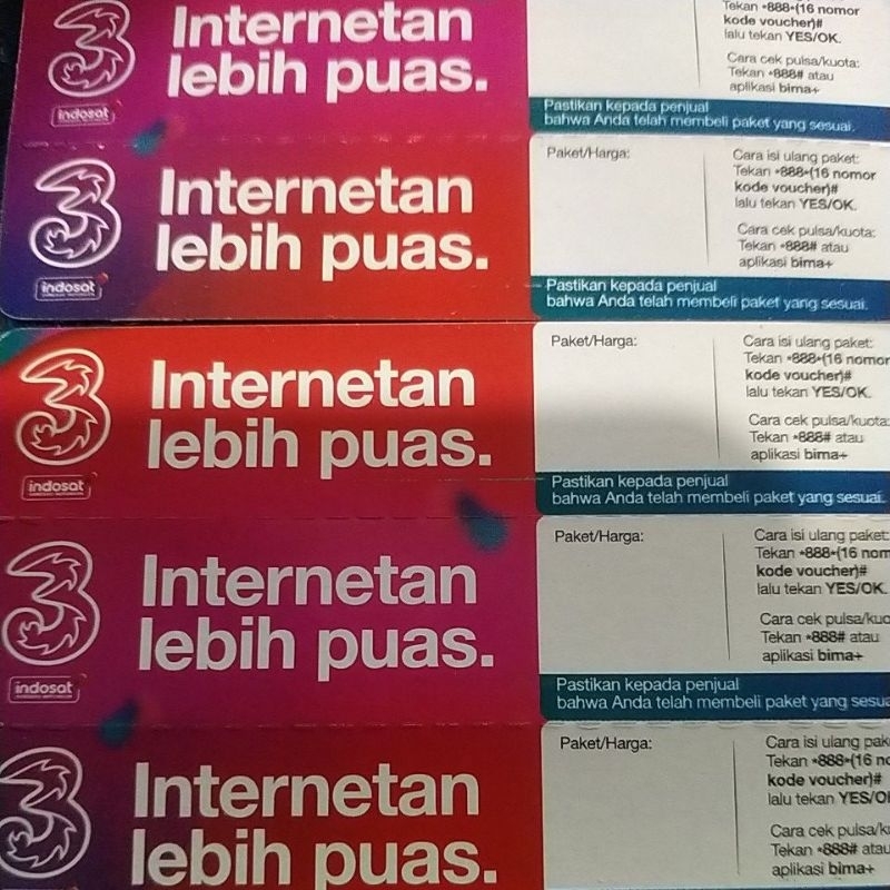 Jual VOUCHER DATA TRI HAPPY HARIAN ALL VARIAN | Shopee Indonesia