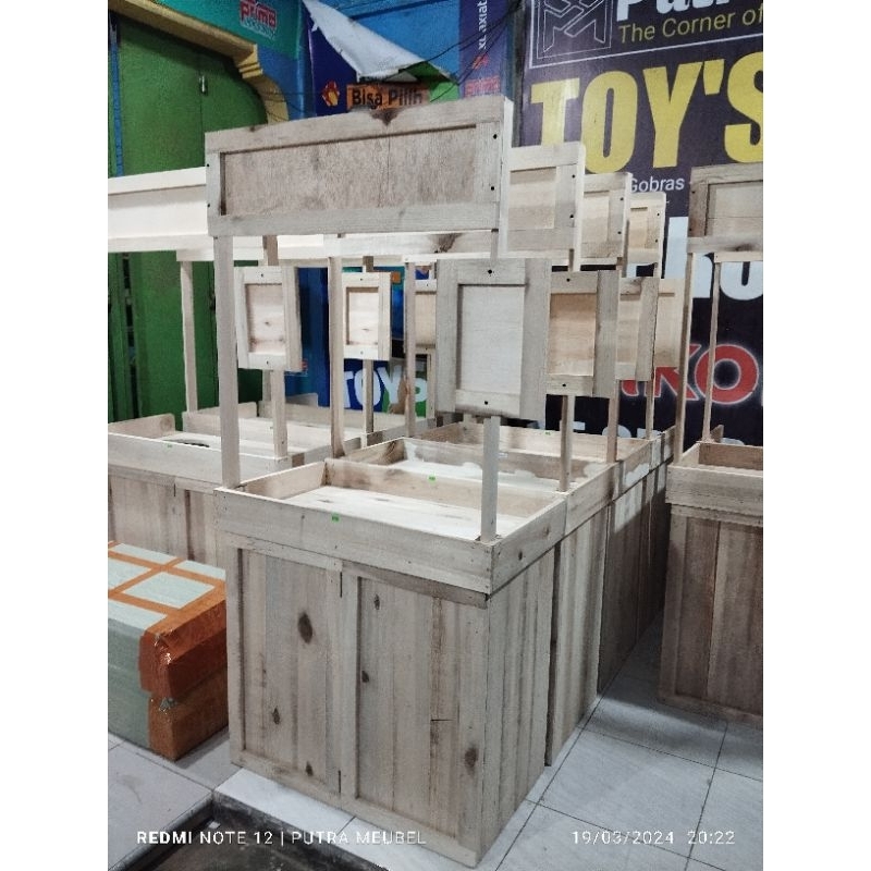 Jual PROMO Meja Booth Portable / Meja Gerobak Lipat Full Kayu P83xL46 ...