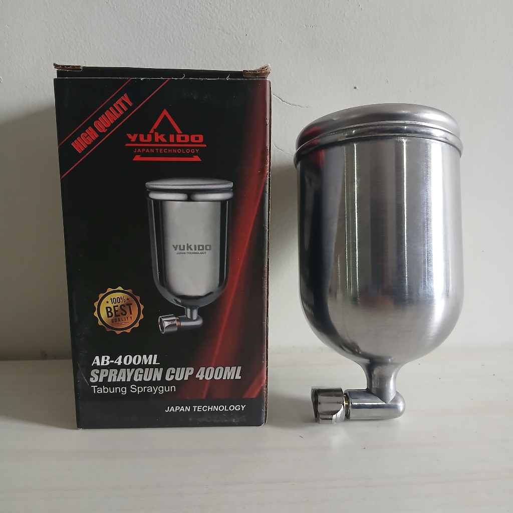 Jual Tabung Cat 400ml Tabung Spray Gun Cup Stainless Cocok Untuk Semua ...