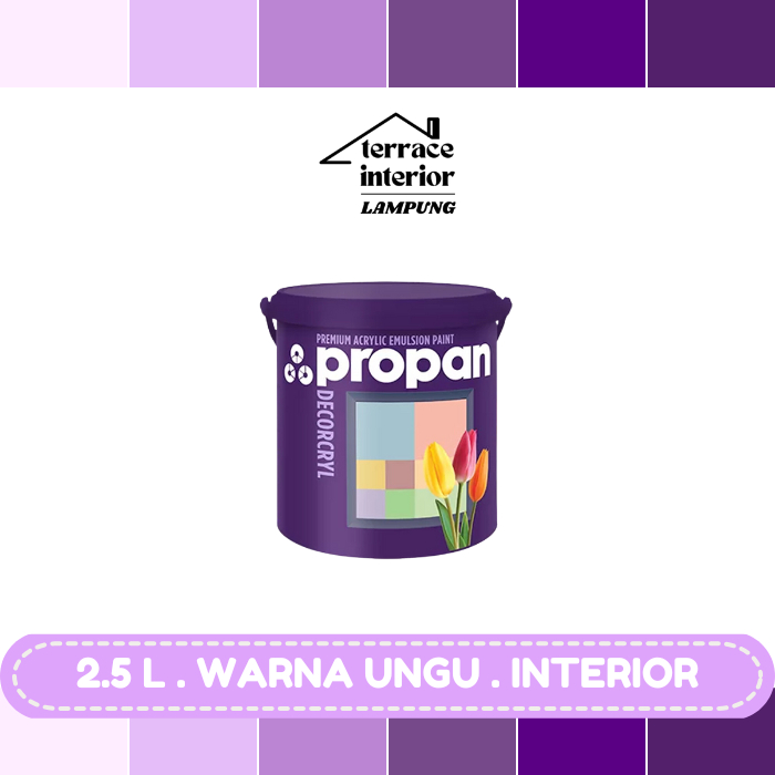 Jual Cat Tembok Interior Propan Decorcryl warna Ungu Ukuran 2.5 L ...