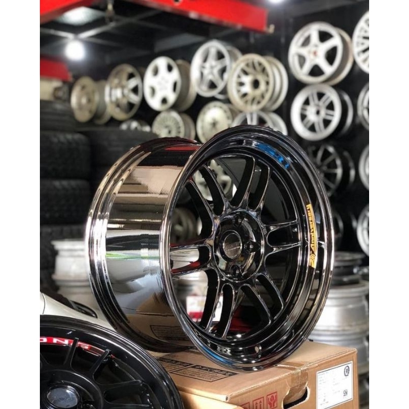 Jual Velg Enkei RPF1 RS R18 Black Chrome 2 step lips (NEW) | Shopee Indonesia