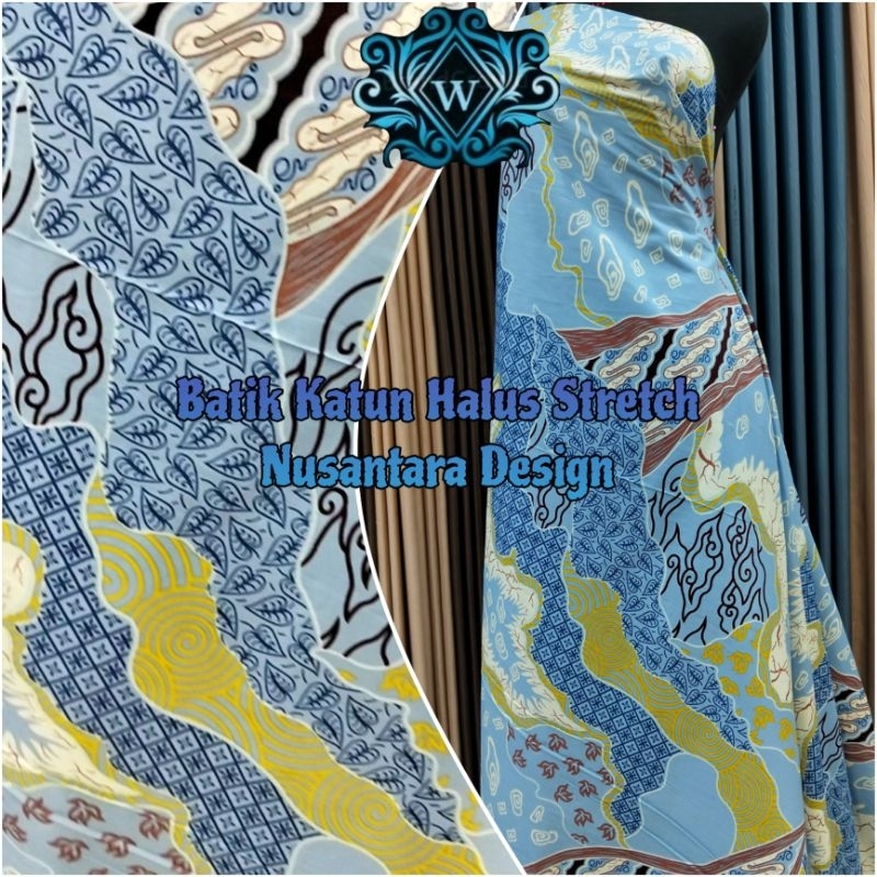 Jual Kain Batik Katun Halus Stretch Nusantara Design - Model Terbaru ...