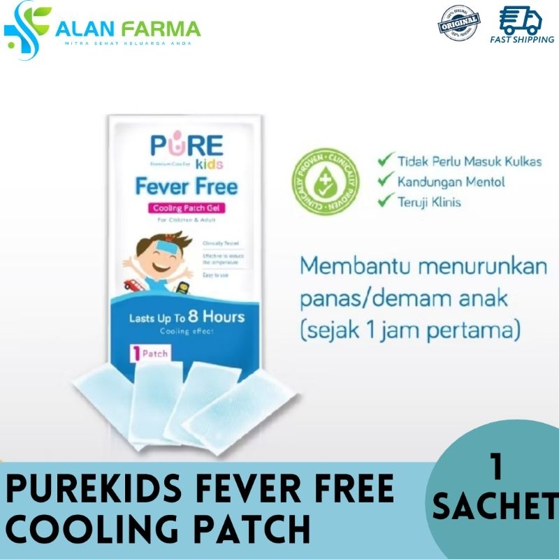 Jual Pure Kids Fever Free Cooling Patch | Patch Penurun Demam | Shopee ...