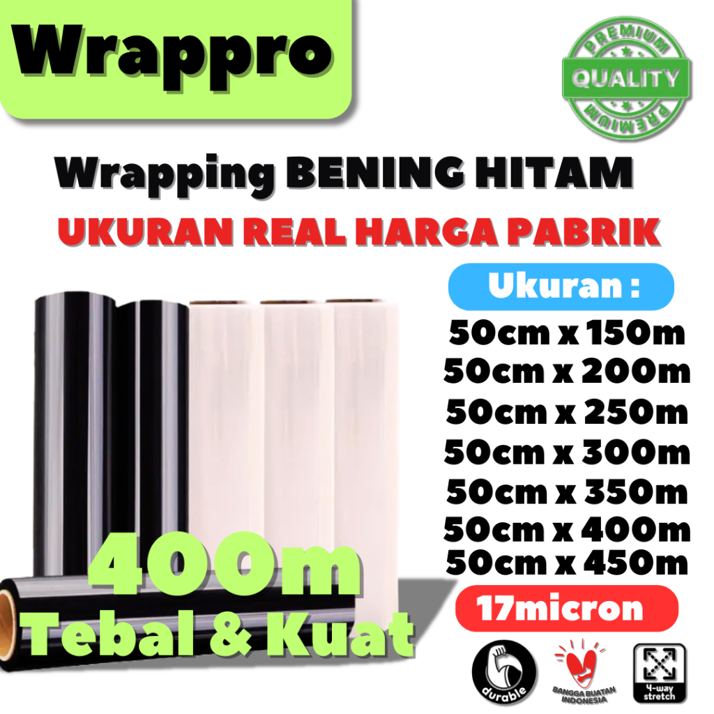 Jual Plastik Wrapping Barang Bening 50cm x 400m/ Stretch Film Roll ...