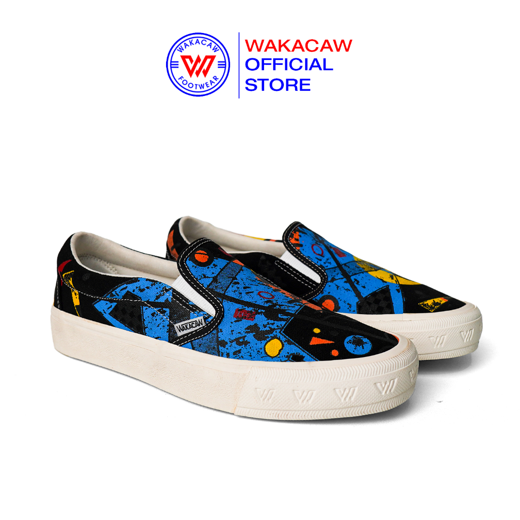 Jual Wakacaw - Slip On Lamokote Black Sepatu Sneakers Casual Slip On ...