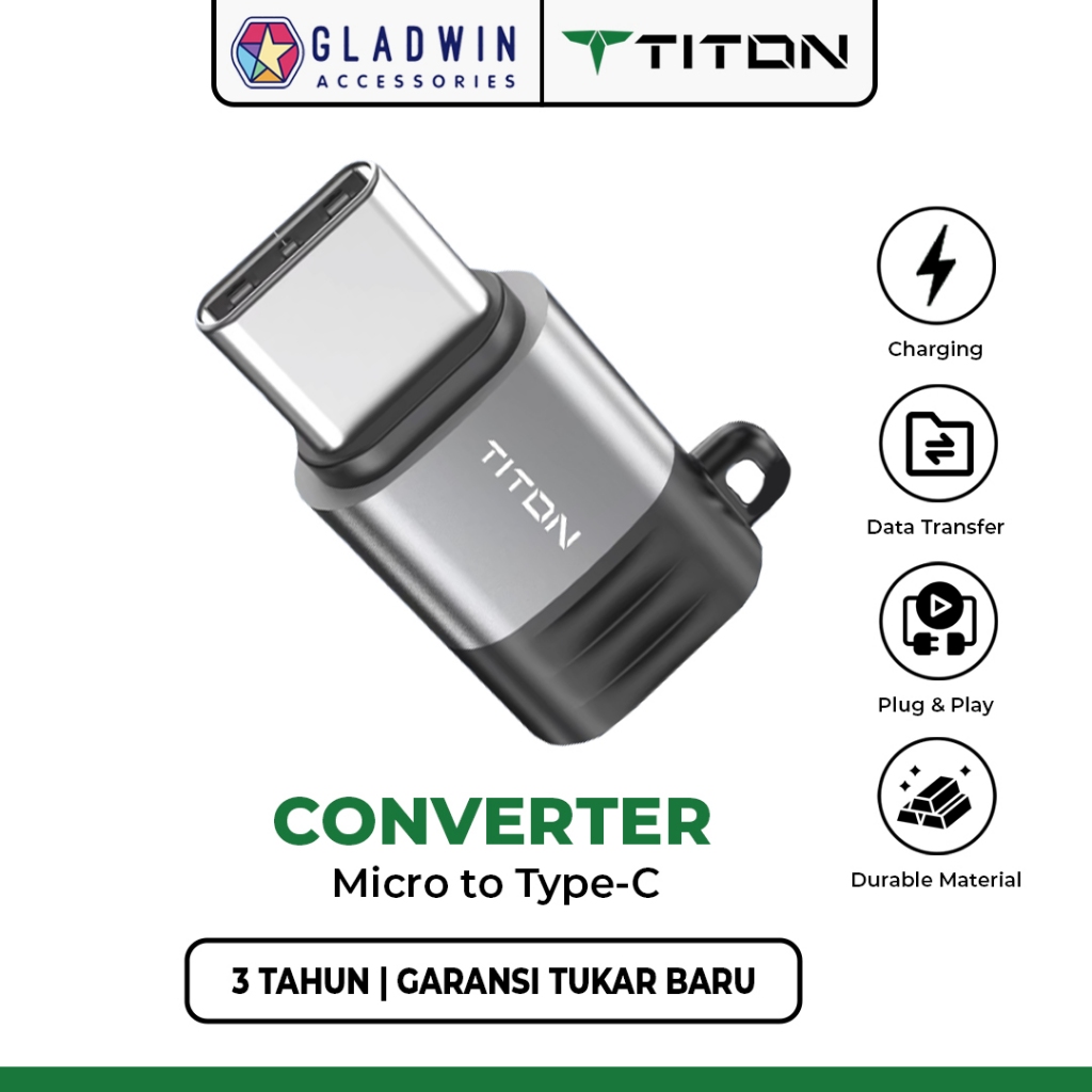Jual Titon Converter Micro to Type C USB 2.0 Fast Charging & Data ...