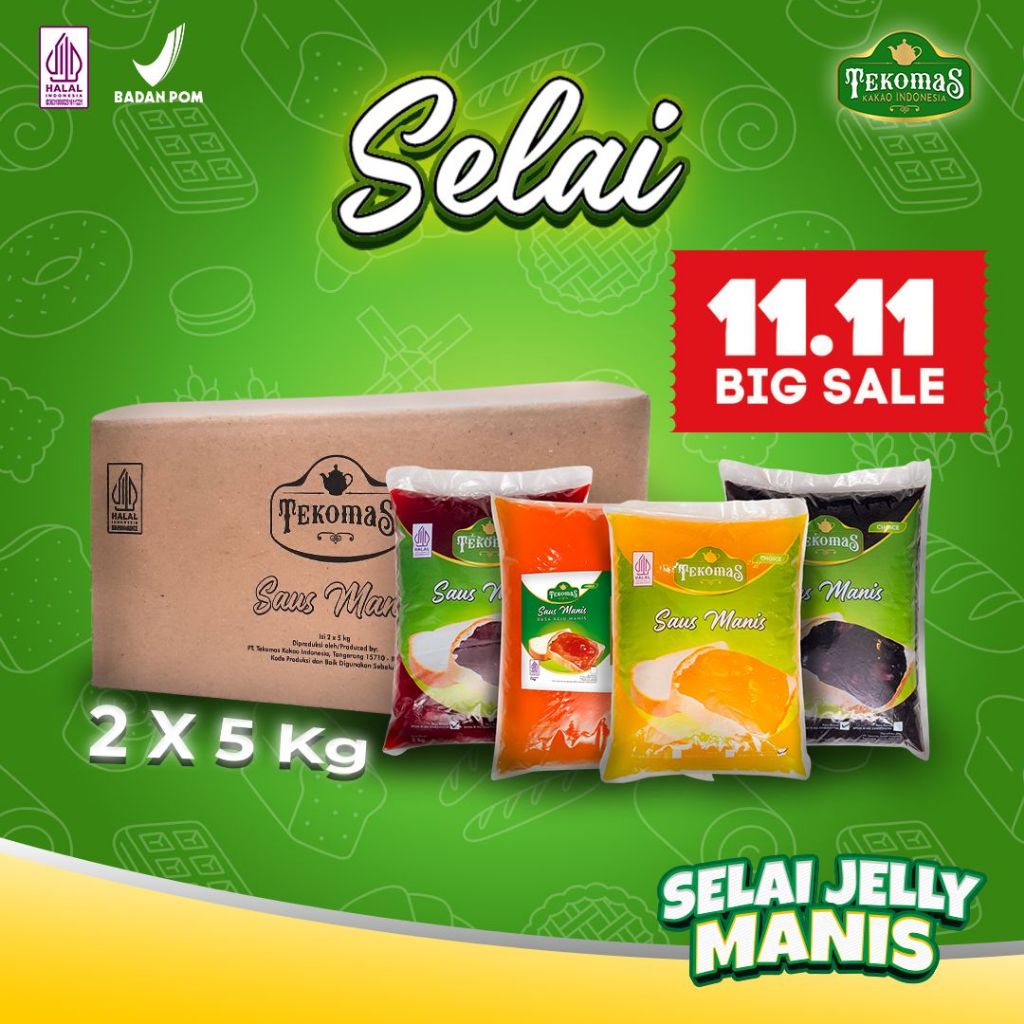 Jual TEKOMAS - 1 Dus Isi 2 Selai Jelly 5 Kg Rasa Stroberi, Bluberi ...