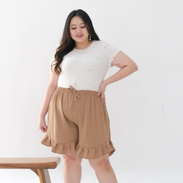 Jual ( 70KG - 100KG ) Celana Pendek Jumbo Rempel Bahan Crinkle Airflow Celana Pendek Jumbo ...