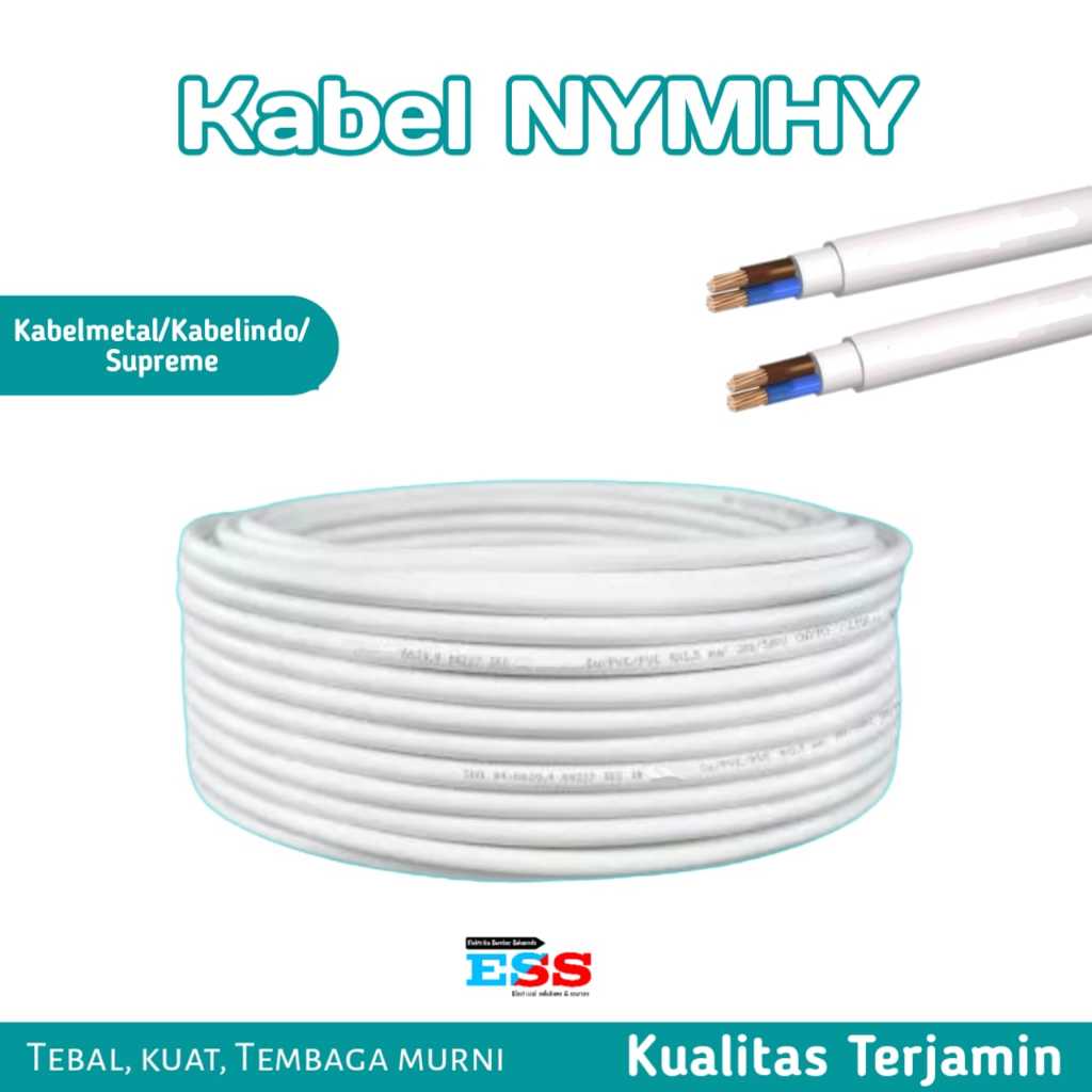 Jual Kabel Listrik NYMHY 3x2,5 mm2 Serabut merek SUPREME/KABELMETAL ...