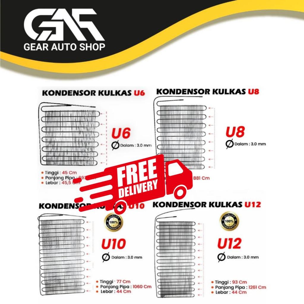 Jual 10PCS KONDENSOR KULKAS SHOWCASE SEMUA MERK U6 (PER DUS) | Shopee ...