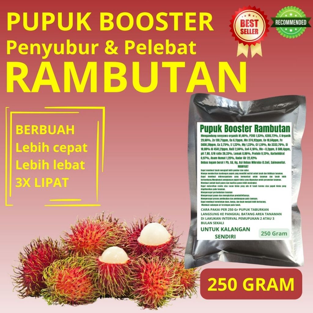 Jual Pupuk Padat Booster Pelebat Buah Rambutan Penyubur Perangsang Buah Rambutan | Shopee Indonesia