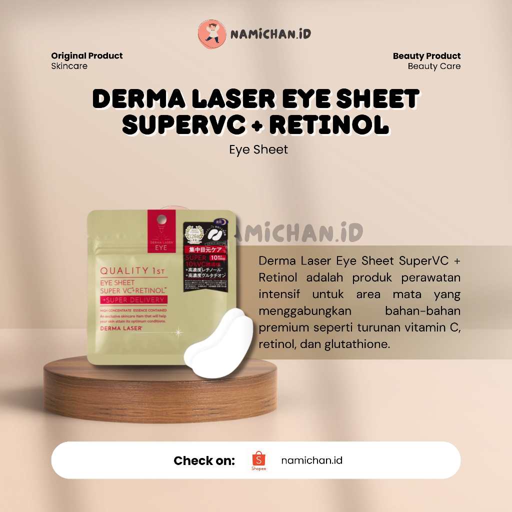Jual [ Ready Stock ] Derma Laser Eye Sheet SuperVC+ RETINOL +Super Delivery | Masker Mata ...
