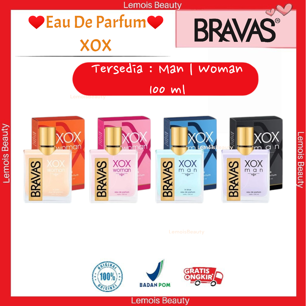 Jual LemoisBeauty- BRAVAS EAU DE PARFUM XOX ( 100 ml ) - Parfume Halal ...