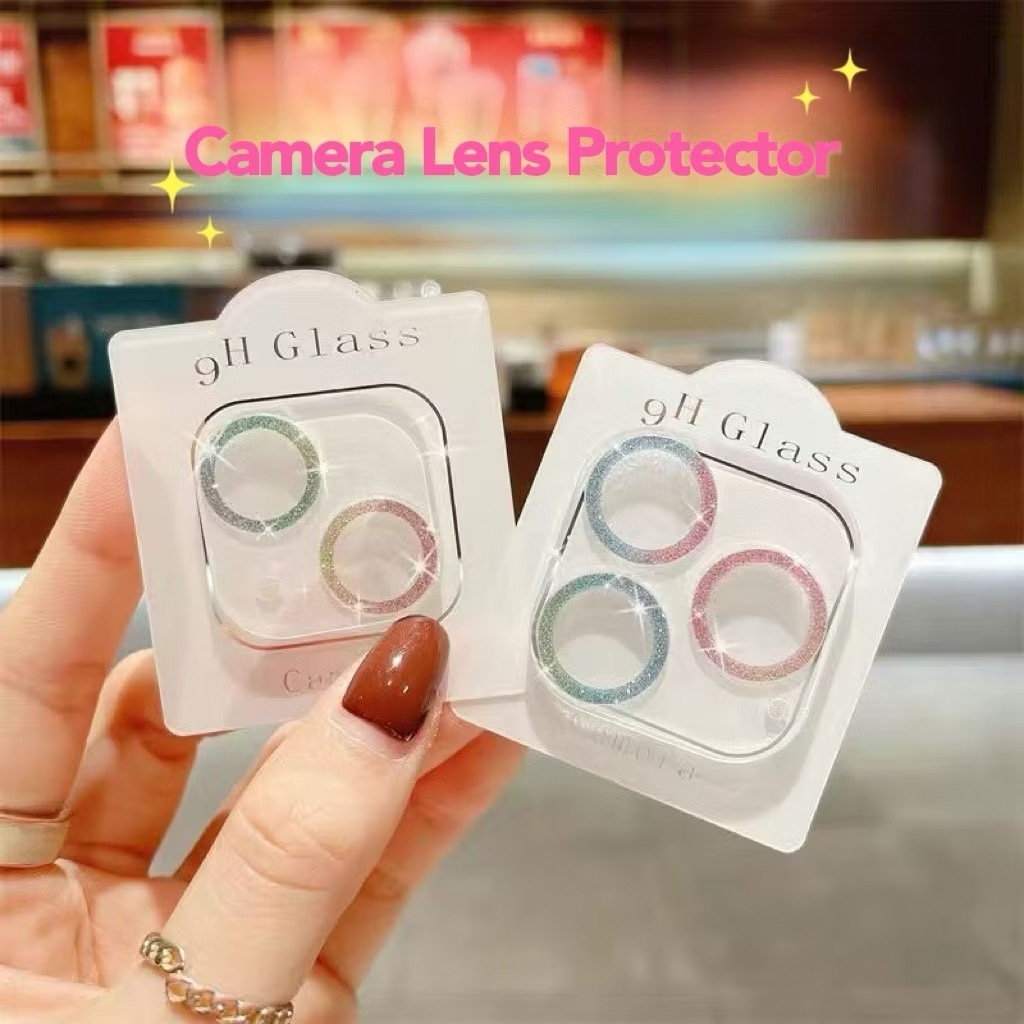 Jual Pelindung Lensa Kamera Bahan Kaca Aksen Glitter Diamond Untuk ...