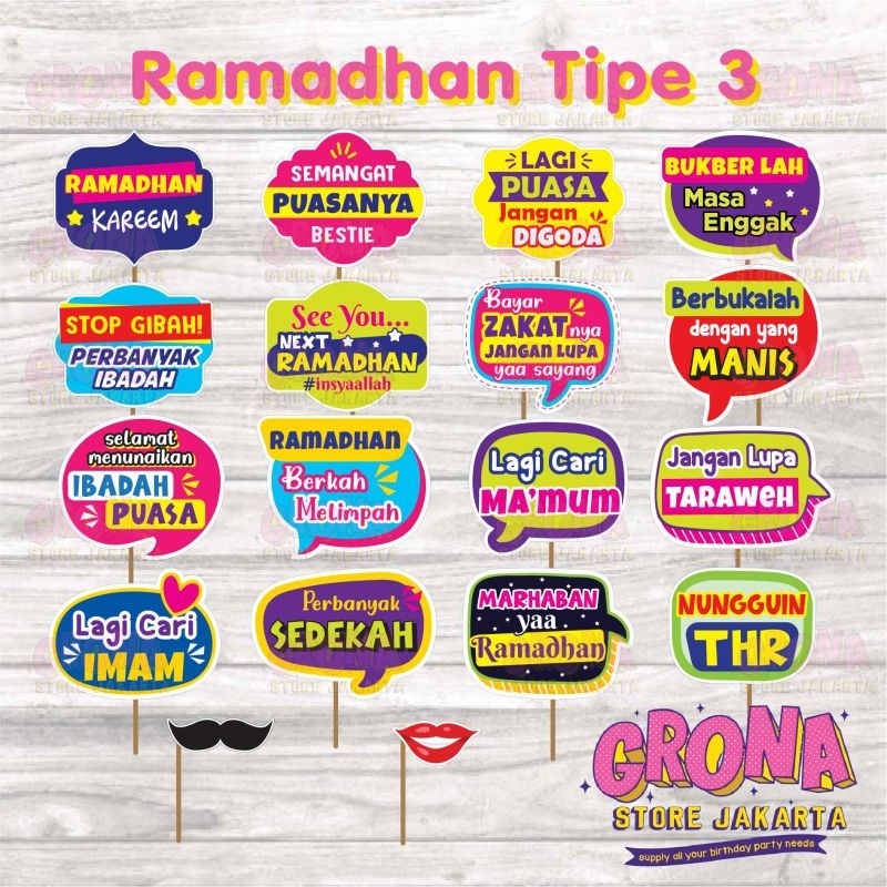 Jual ACC Photobooth Ramadhan tipe 3 / Aksesoris Foto Ramadhan tipe 3 ...