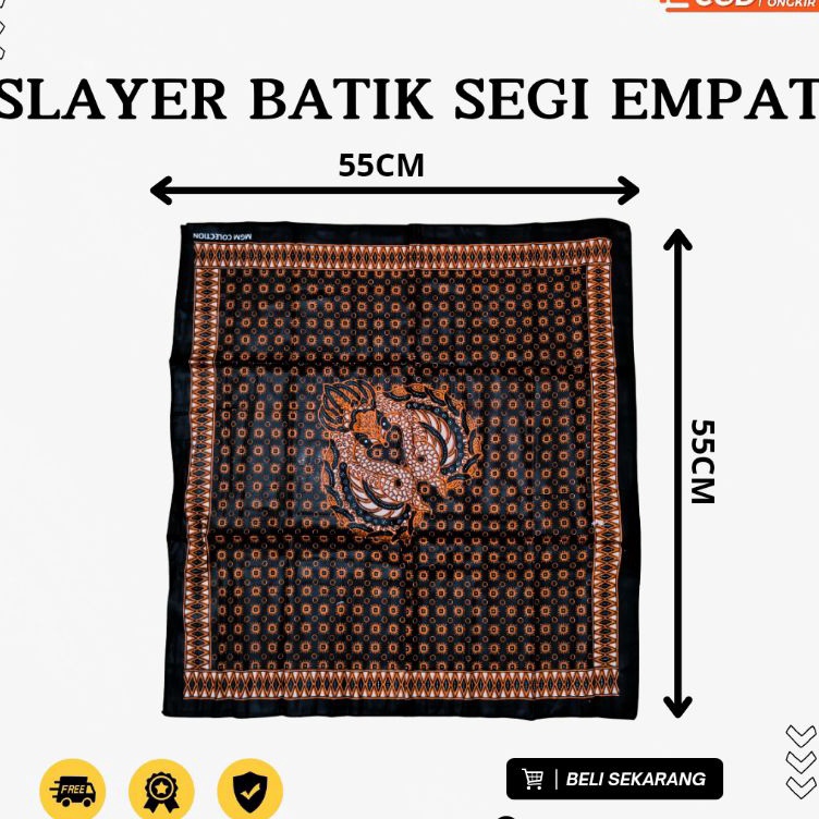 Jual Slayer Batik Scarf Kain Sapu Tangan Iket SEGI EMPAT 55cm x 55cm ...