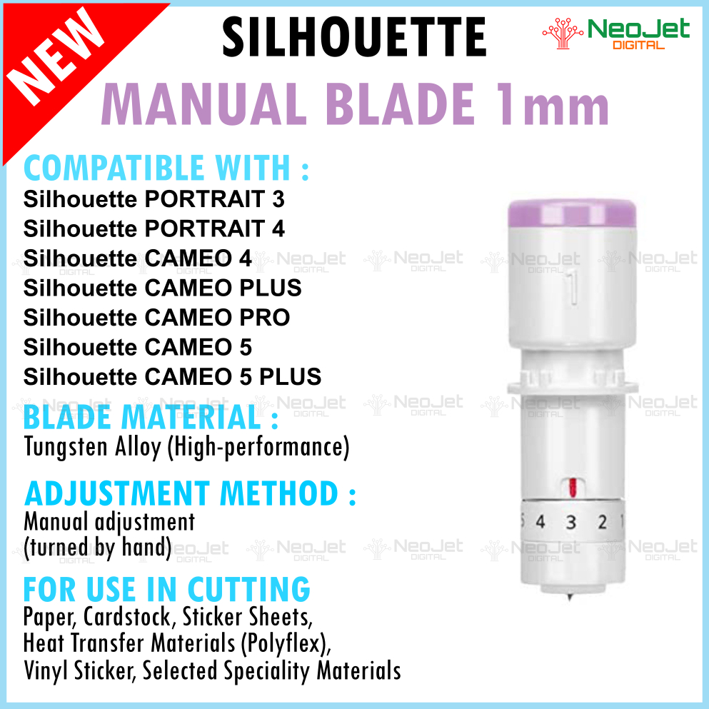 Jual Pisau Manual 1 mm Mesin Cutting Sticker Silhouette Cameo 4 Cameo 5 ...