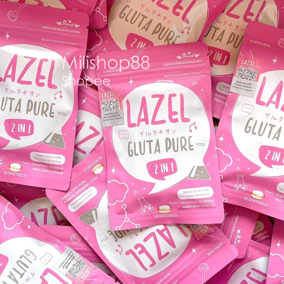 Jual Lazel Gluta Pure 2in1 Barcode isi 30 Softgel Original | Shopee ...