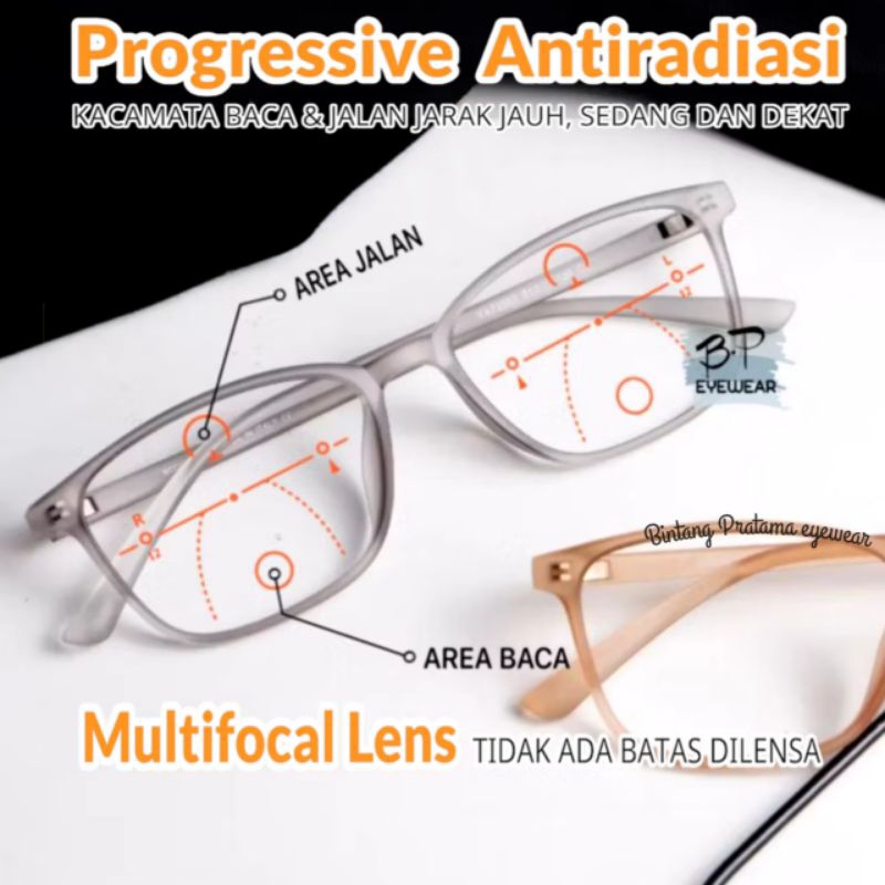 Jual Kacamata Baca Progresif Antiradiasi Pria/wanita | Frame Kacamata ...